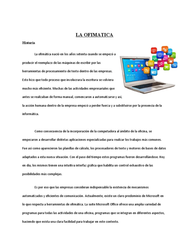 La Ofimatica | PDF | Microsoft | Microsoft Office