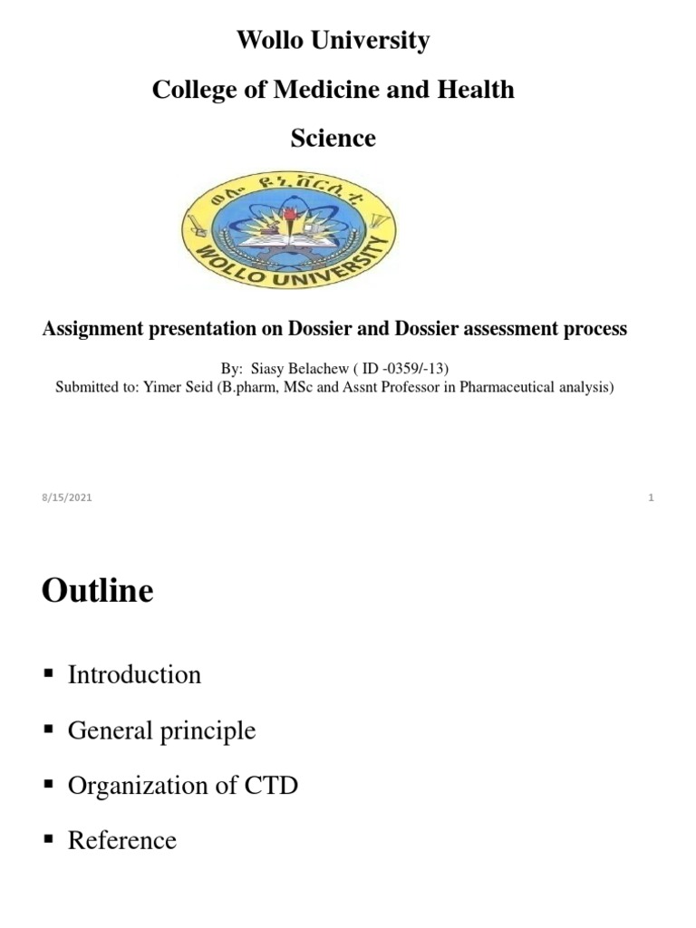 Dossier & Dossier Assessment Process 2 | PDF | Pharmaceutical ...