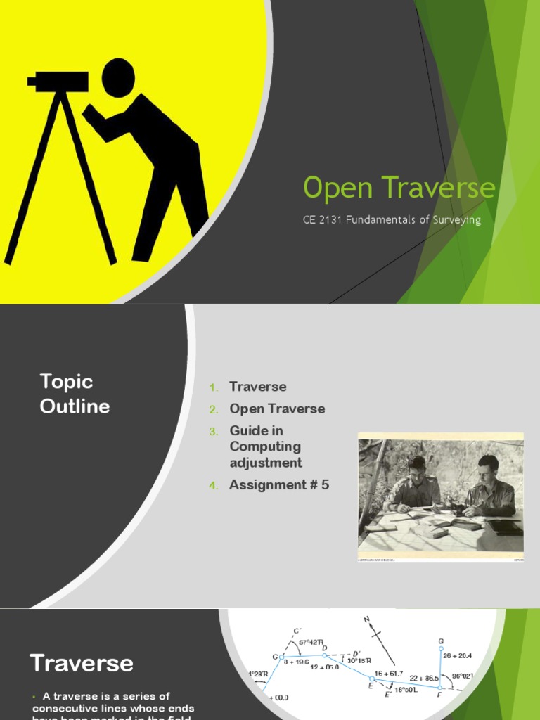 M5-1 CE 2131 Open Traverse V21 | PDF | Surveying | Scientific Observation