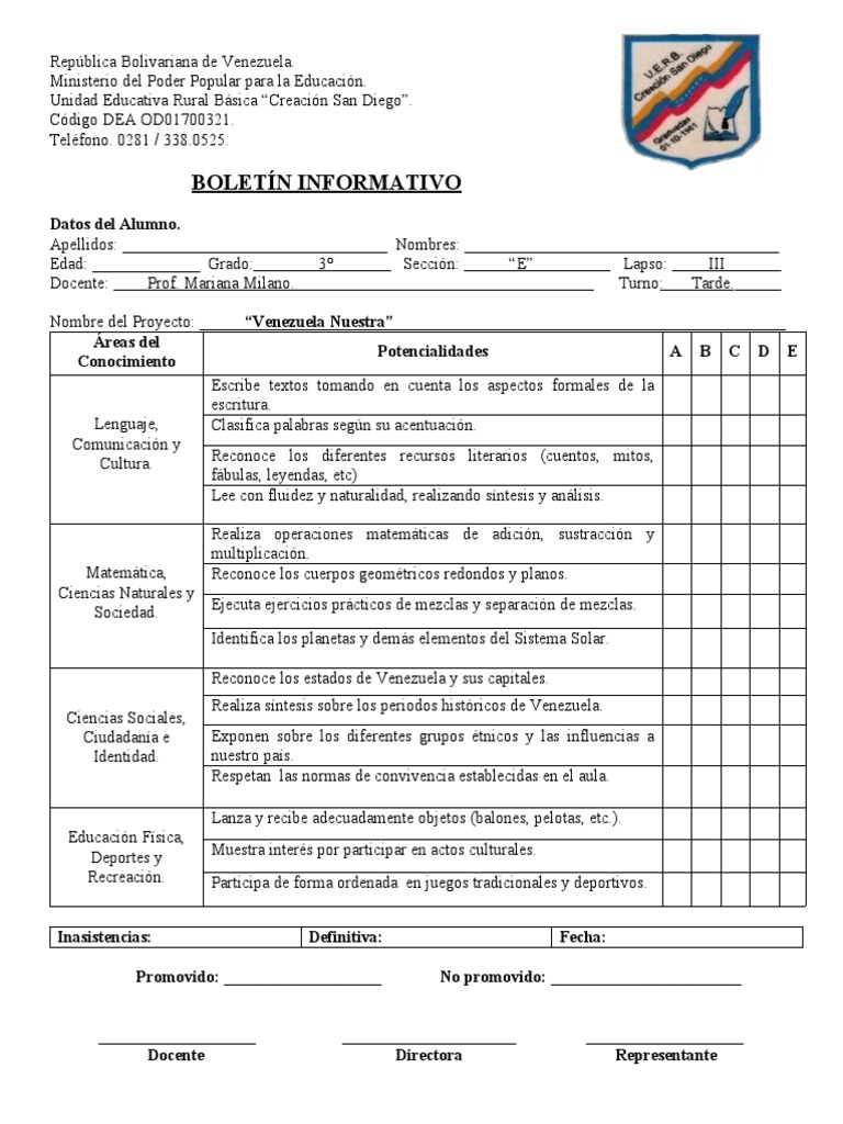Boletas 3° | PDF | Venezuela