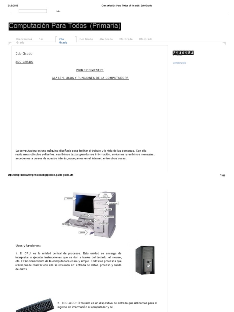 Computación para Todos (Primaria) - 2do Grado | PDF | Ventana (informática) | Microsoft PowerPoint