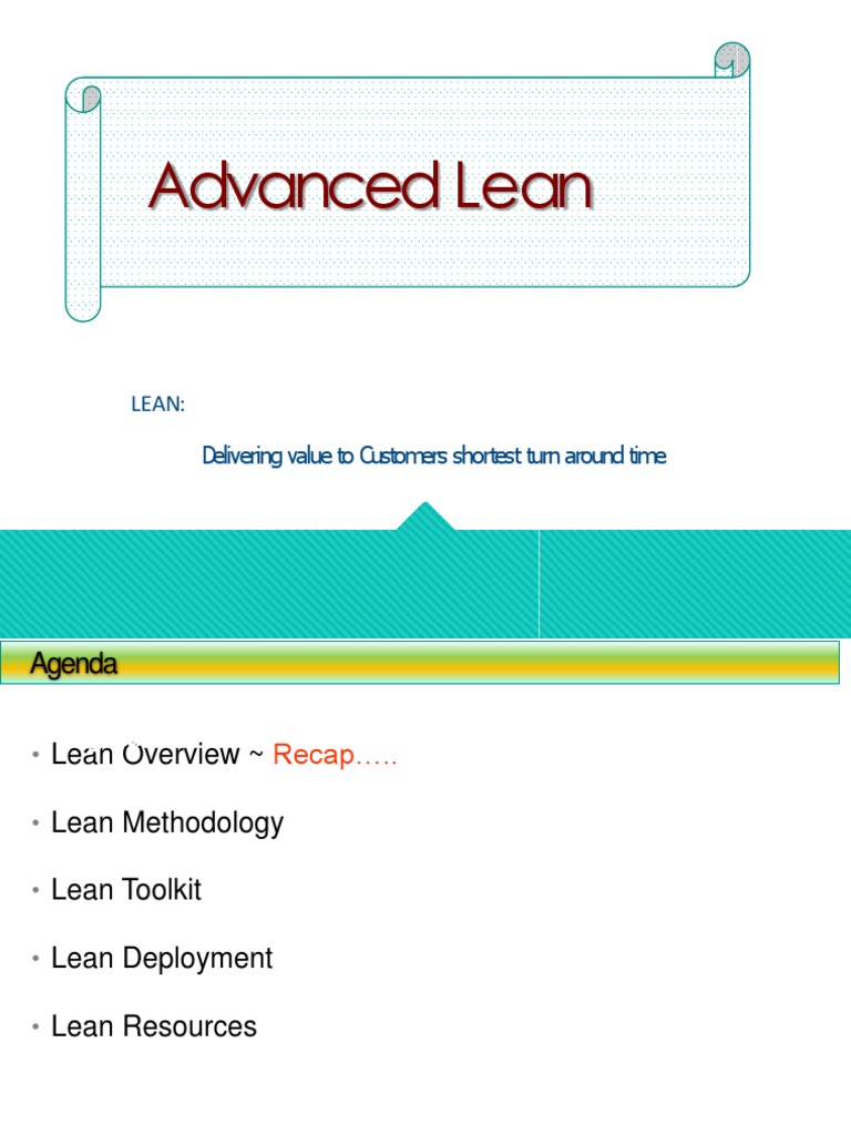 Advanced Lean | PDF | Lean Manufacturing | Six Sigma