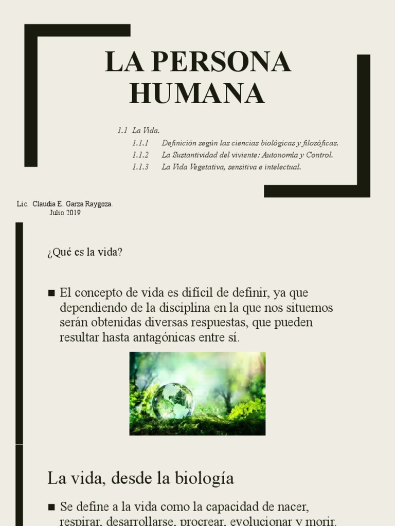 1,1 La Persona Humana | PDF | Vida | Alma