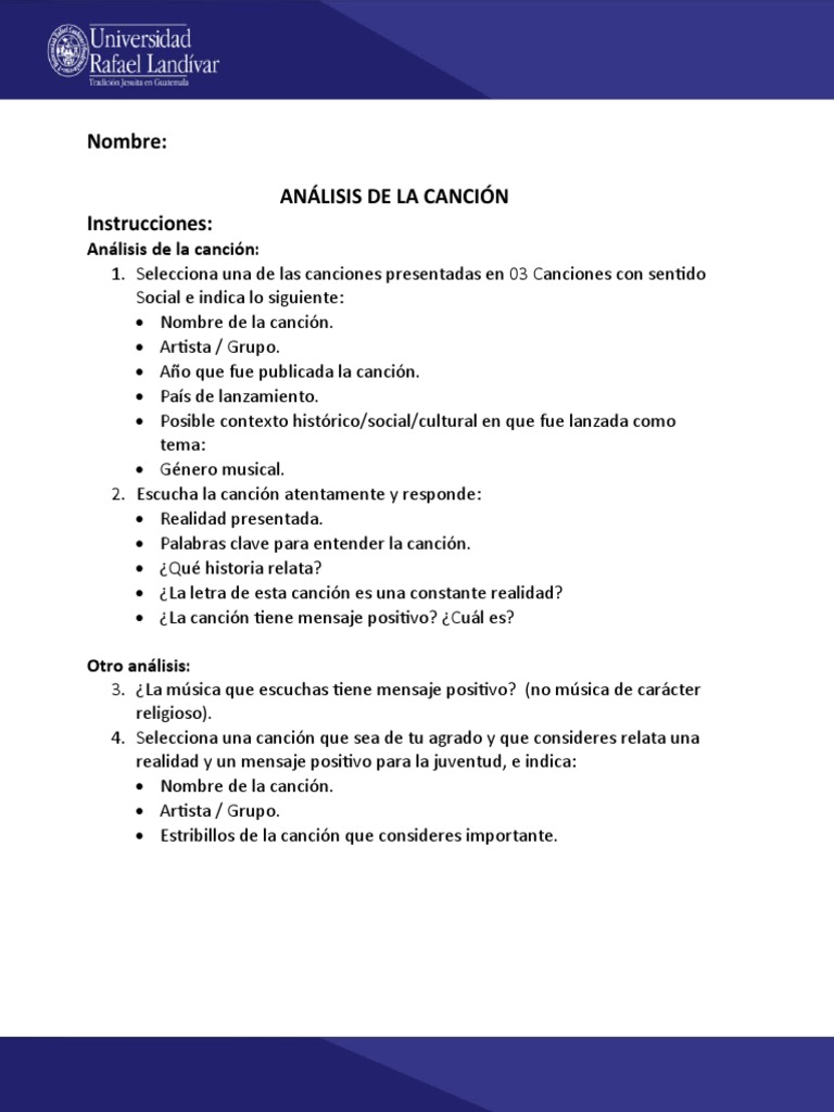Análisis de La Canción | PDF | Arte