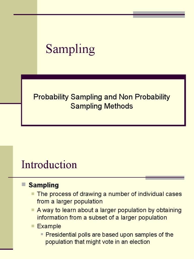 Sampling Methods | PDF | Sampling (Statistics) | Methodology