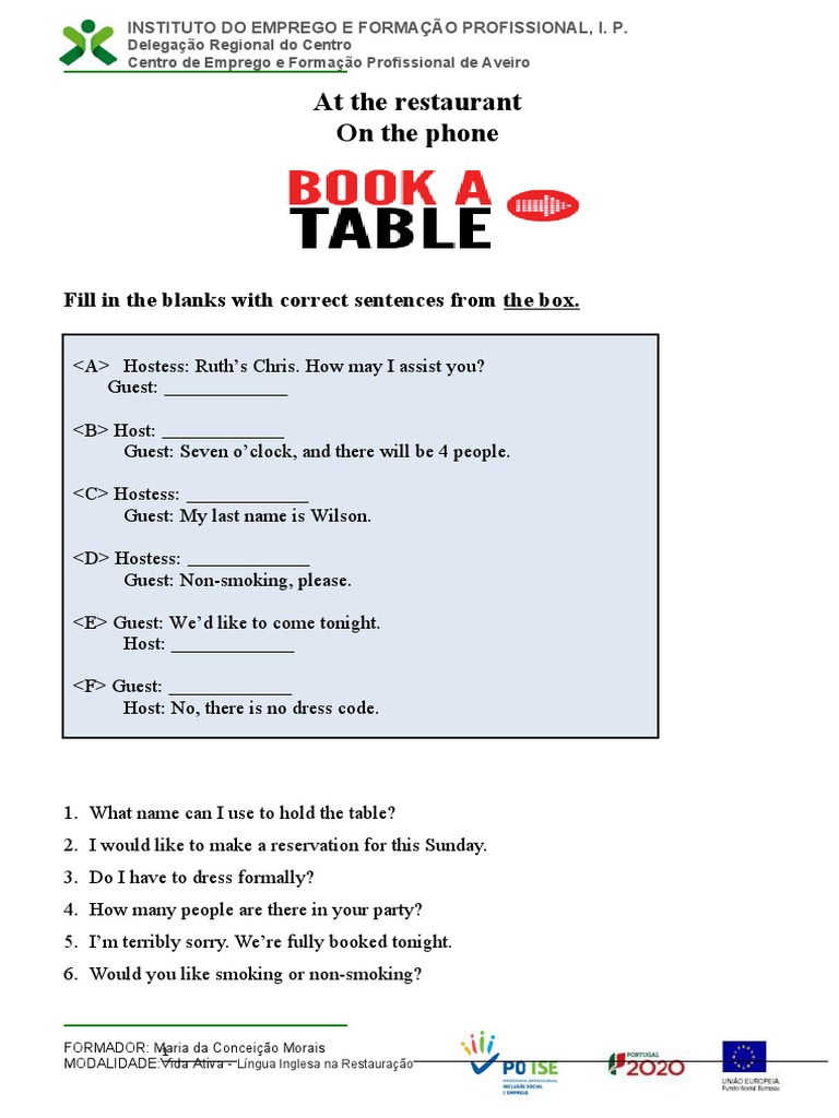 On The Phone Exercises | PDF