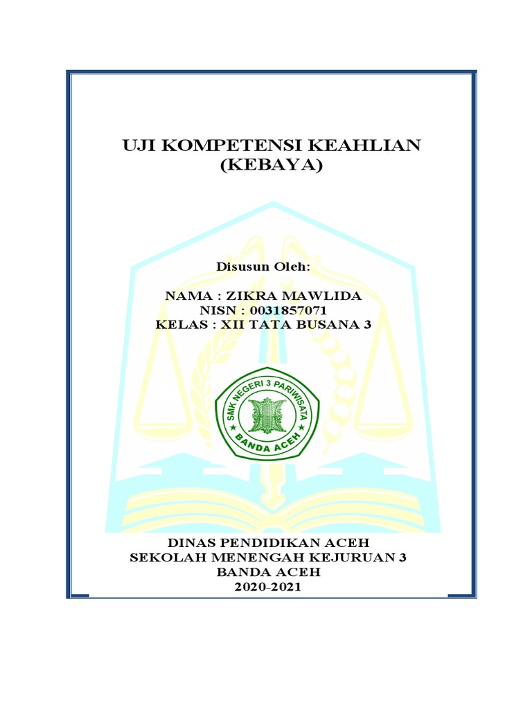 Cover Portopolio UKK Kebaya ZIKRA | PDF