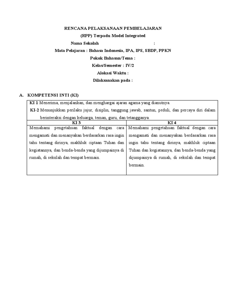 Rencana Pelaksanaan Pembelajaran (Rahmi) Punya Buk Alfi | PDF | Karier & Perkembangan | Sains ...