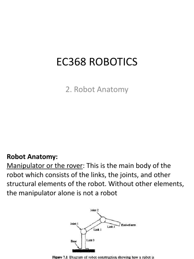 Robot Anatomy | PDF | Actuator | Robotics