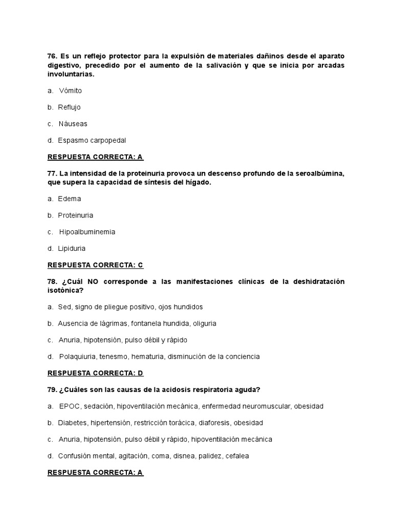 Banco de Preguntas Segunda Mitad | PDF | Edema | Medicina CLINICA