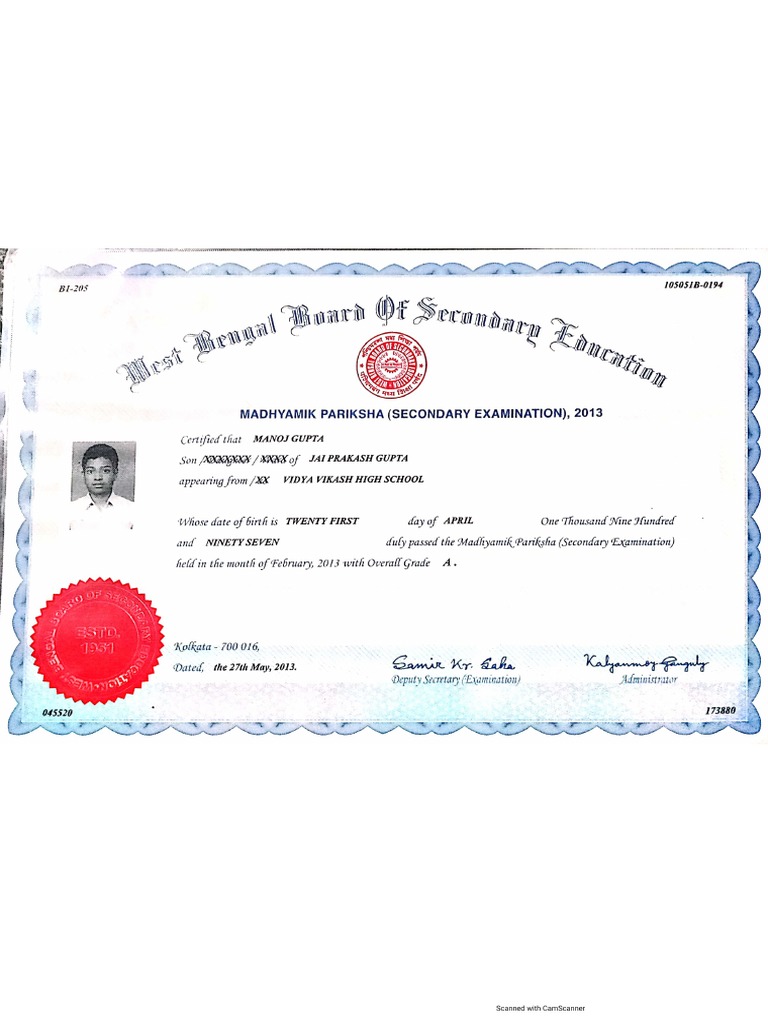 12th Certificate - 2 | PDF