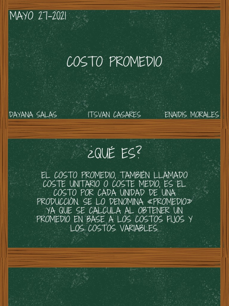Costo Promedio-2 | PDF | Economias