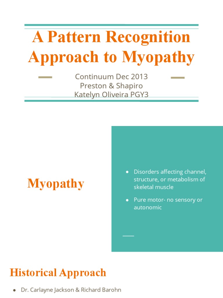 Myopathy Patterns and Evaluation Guide | PDF | Muscular Dystrophy ...