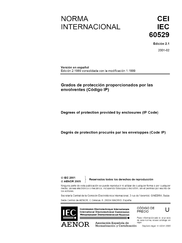 Iec-60529 IP | PDF
