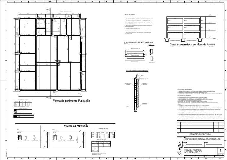 Planta de Formas Baldrame - Projeto Estrutural | PDF | Engenharia Civil | Ambiente natural
