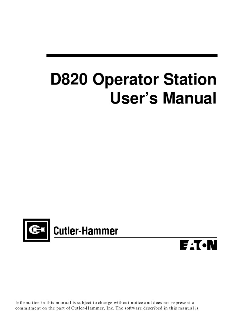 D820 User Manual | PDF | Programmable Logic Controller | Power Supply