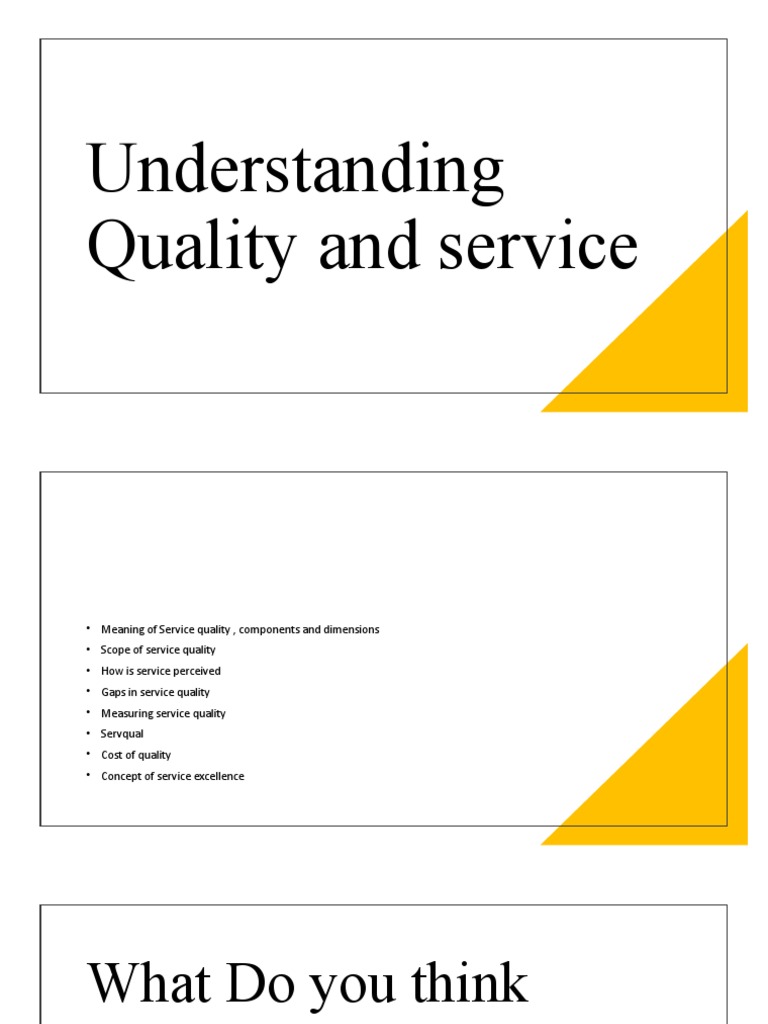 Unit 4 Service Quality | PDF | Quality (Business) | Perception
