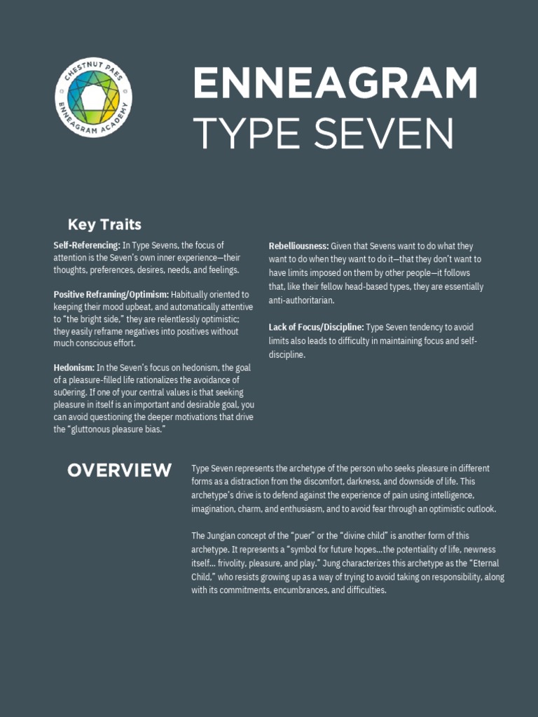 Enneagram Type Seven The Ultimate Guide PDF | PDF | Pleasure | Shadow ...