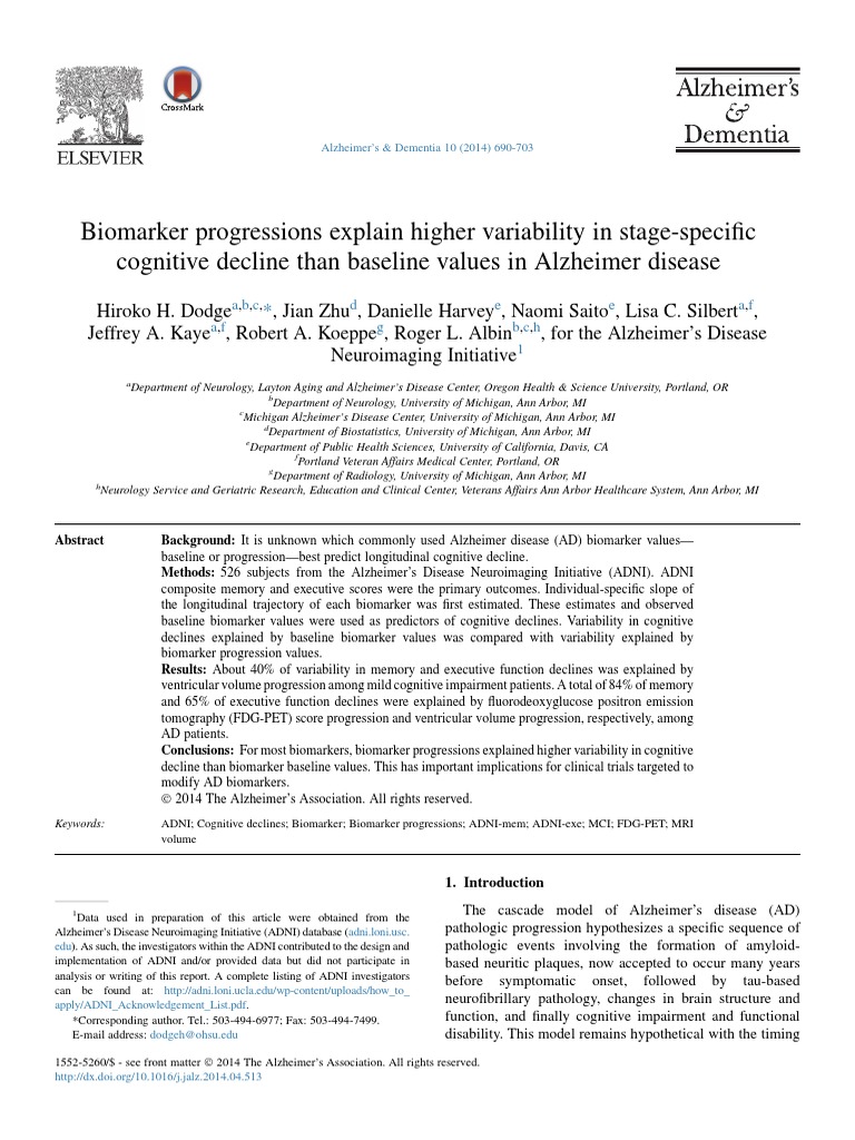 Biomarker Progressions Explain Higher Variability in Stage S - 2014 ...