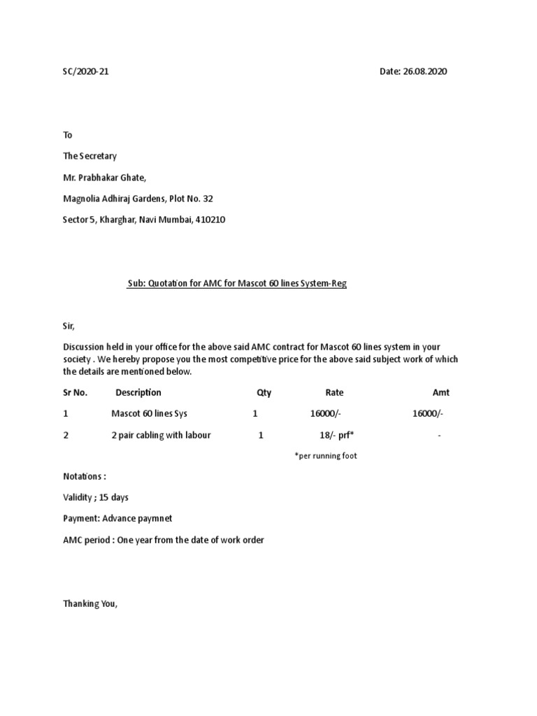SR No. Description Qty Rate Amt | PDF | Finance & Money Management ...