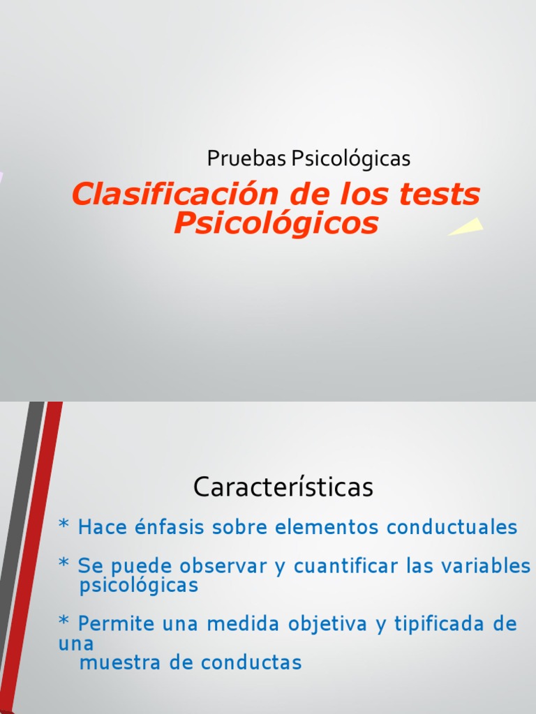 Pruebas Psicológicas: Clasificación y Requisitos | PDF | Validez ...