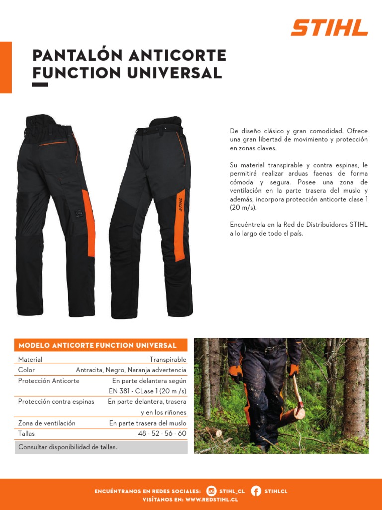 Ficha Tecnica Pantalon Function Universal - Compressed | PDF