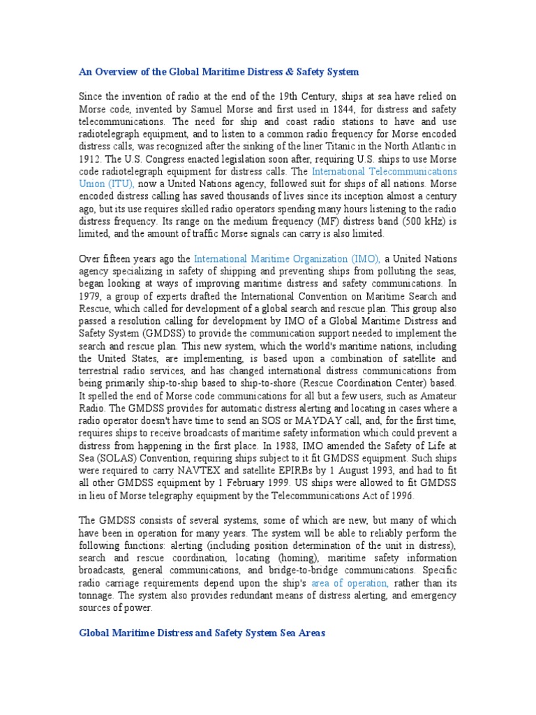 An Overview of The Global Maritime Distress | PDF | Service Industries ...