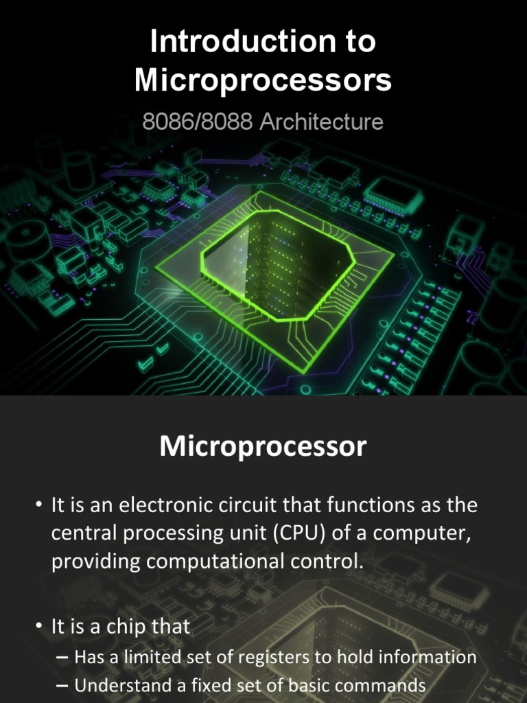 Introduction To The 8086 8088 Microprocessor Architecture And Programmer S Model Pdf Central