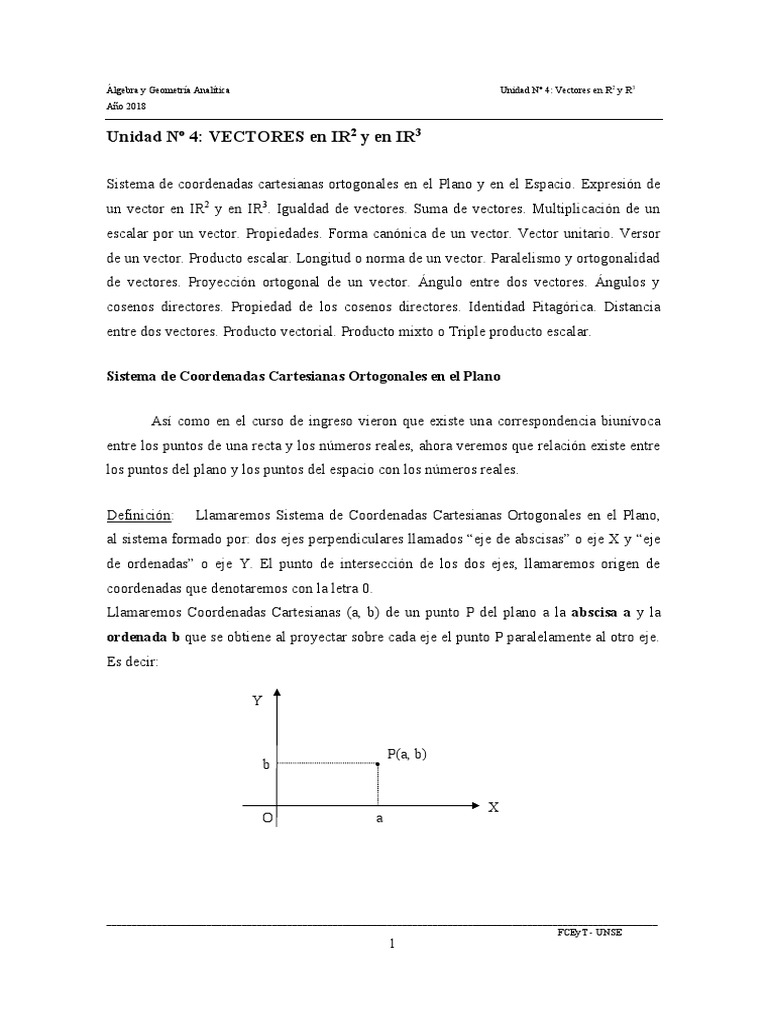 Vectores en R2 y R3: Fundamentos y Propiedades | PDF | Sistema de ...