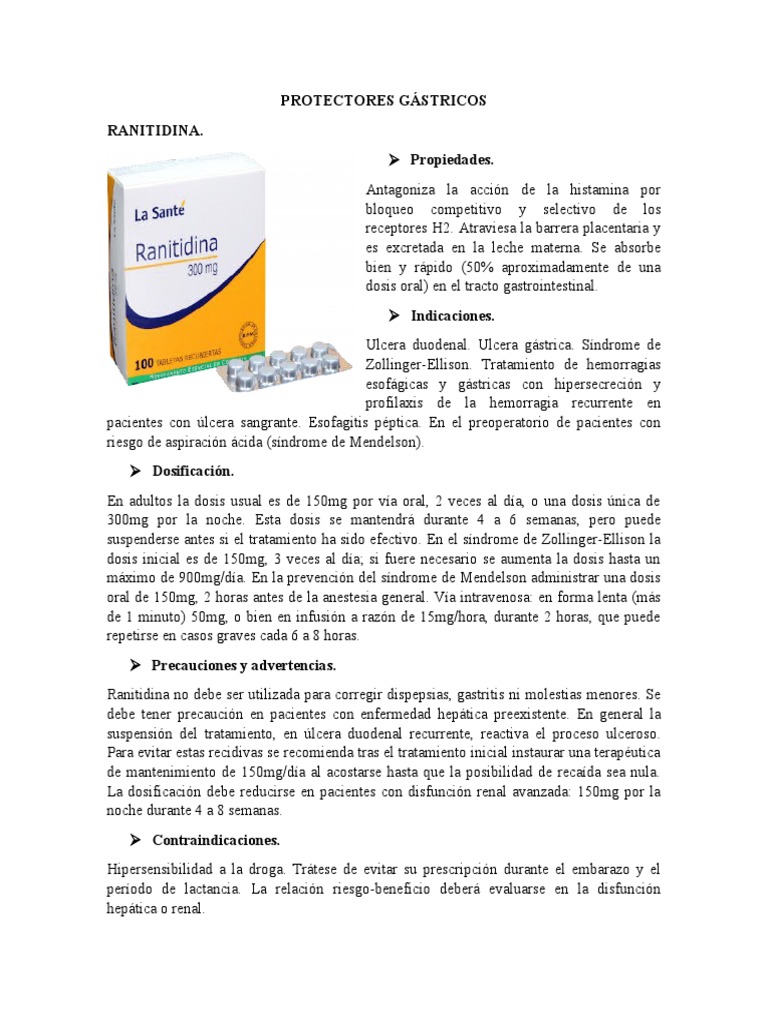 Protectores Gástricos | PDF | Medicamentos con receta | Medicina CLINICA