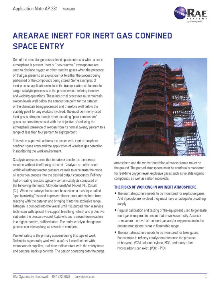 16 - Inert Entry in Confined Space | PDF | Oil Refinery | Physical Sciences