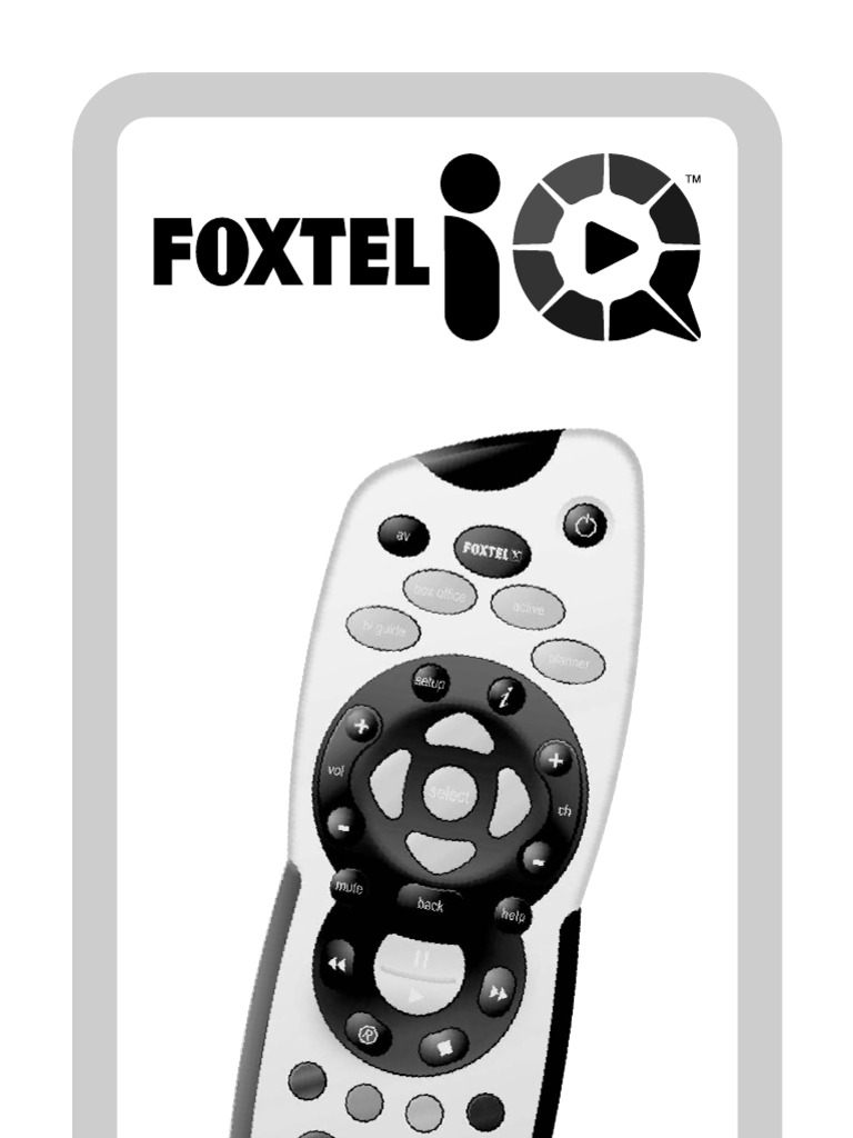 Foxtel IQ Remote | Remote Control | Television Technology