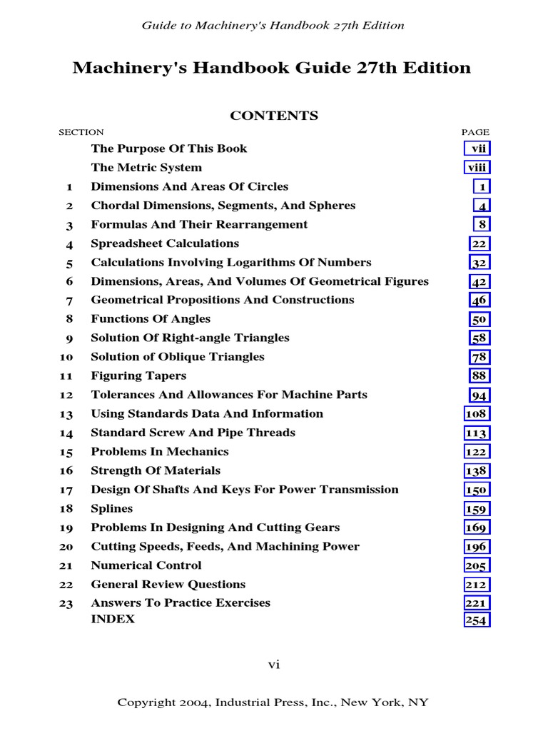 Guide To Machinery's Handbook 27th Edition | PDF