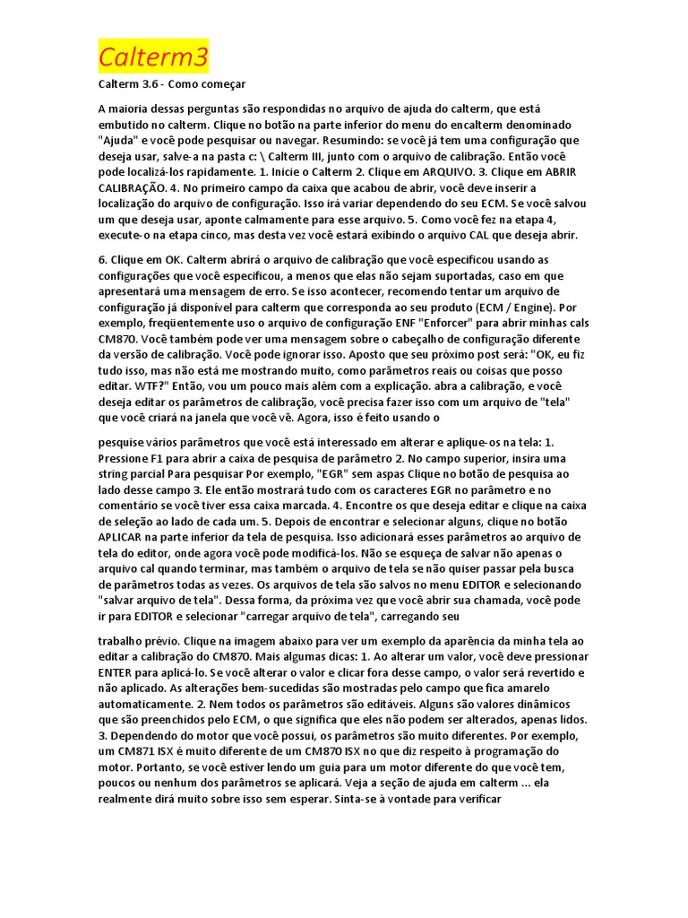 Calterm 3 | PDF | Informática