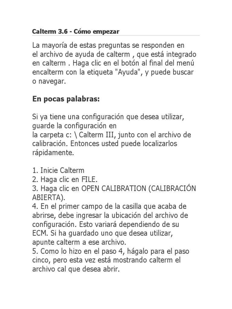 Manual Calterm | PDF | Informática | Software