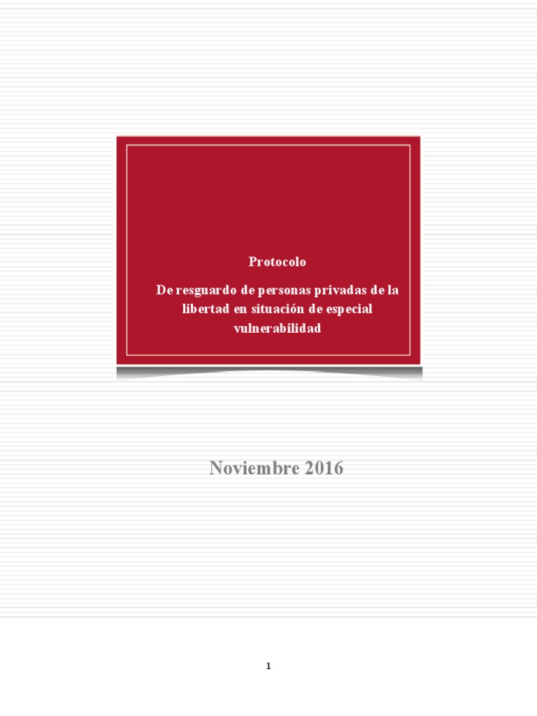 Protocolo de Resguardo Penitenciario | PDF | Derecho penal | Prisión