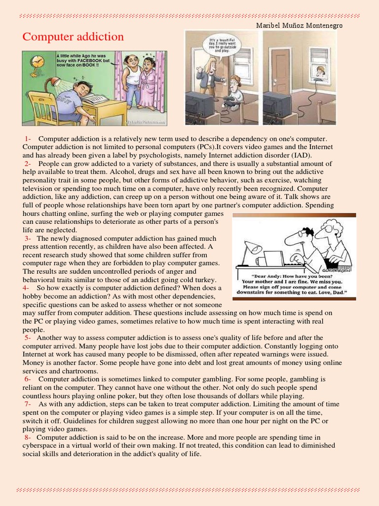Computer-Addiction-Reading-Comprehension-Exercises - Maribel Muñoz ...