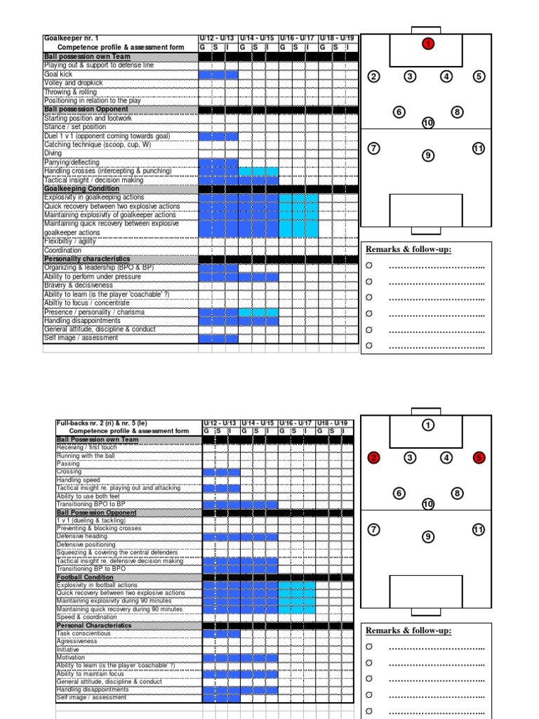 Soccer Player Competence Profiles | PDF | Defender (Association ...