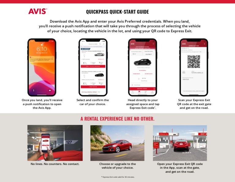 Avis Quick Pass: Mobile App Guide | PDF | Qr Code | Mobile App