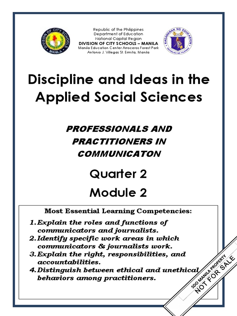 Discipline and Ideas in The Applied Social Sciences: Quarter 2 | PDF ...
