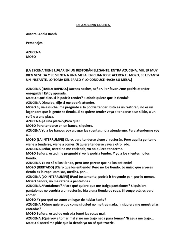 De Azucena La Cena | PDF