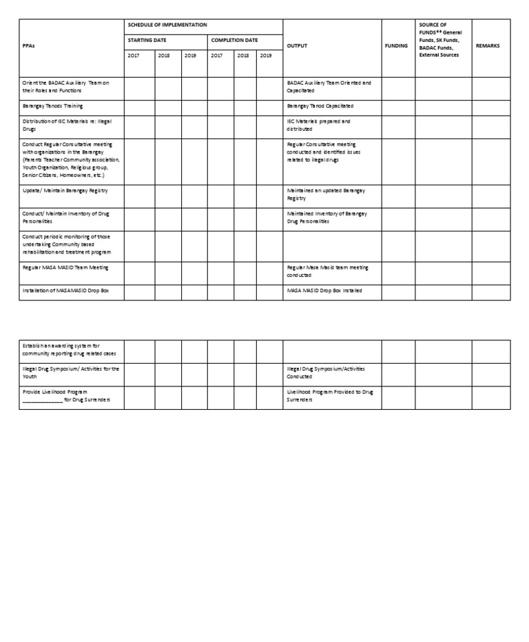 BADAC Action Plan | PDF