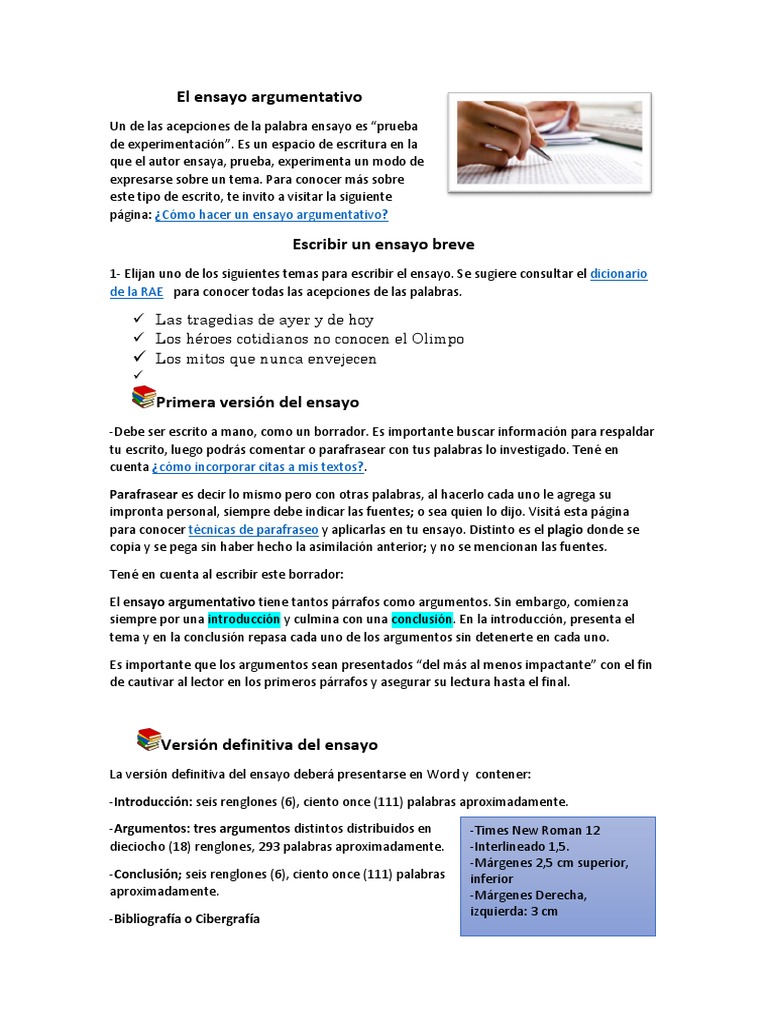 Ensayo Argumentativo Ensayo Argumentativo | Genially