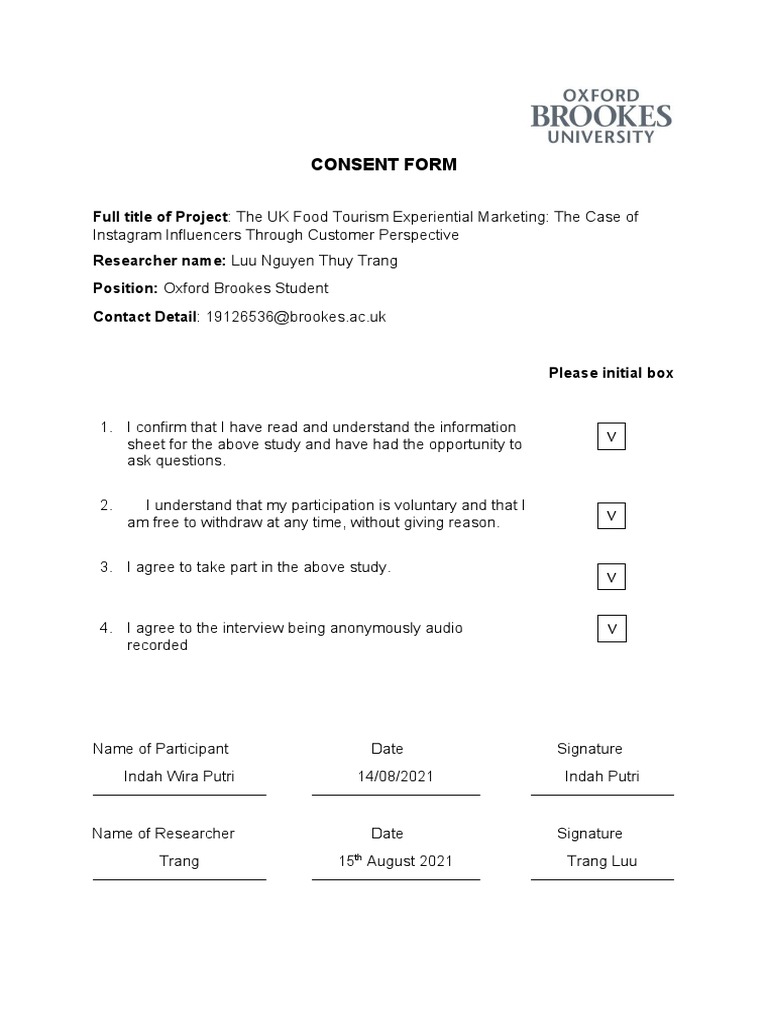 Consent Form | PDF