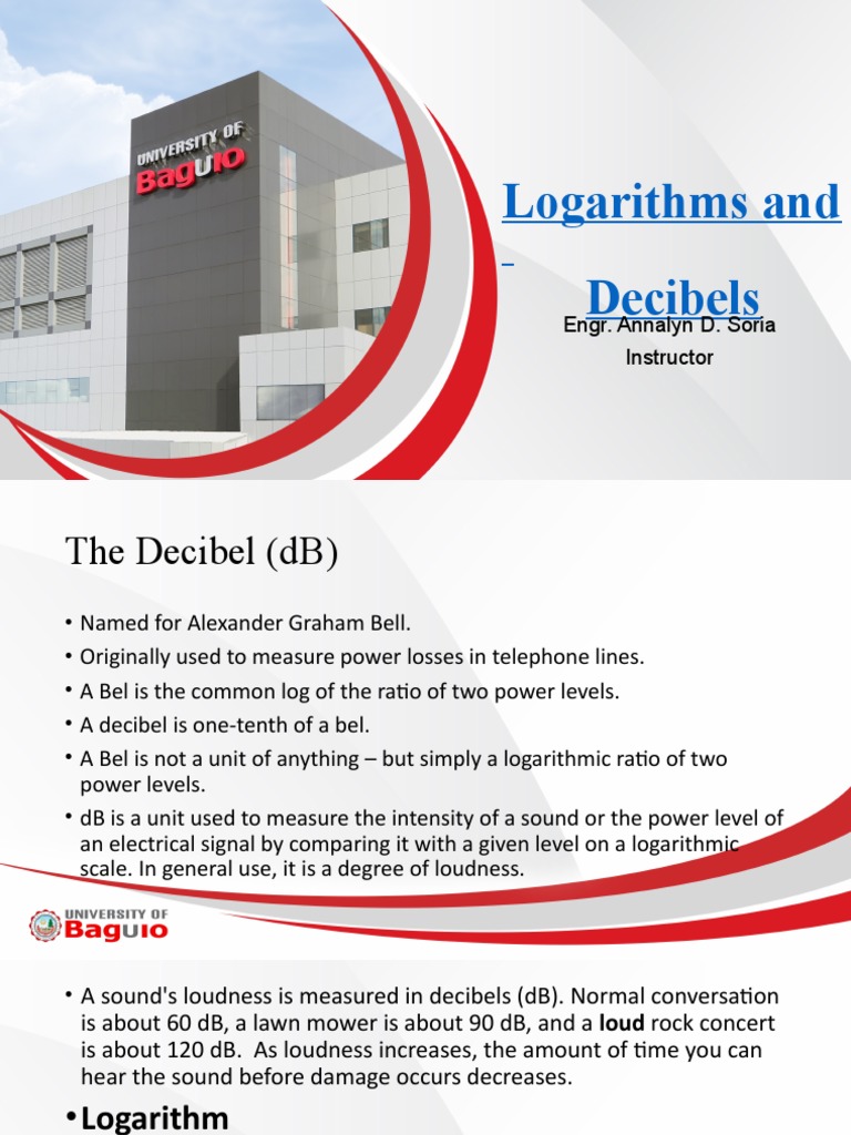 Logarithms and Decibels | PDF | Decibel | Physical Quantities