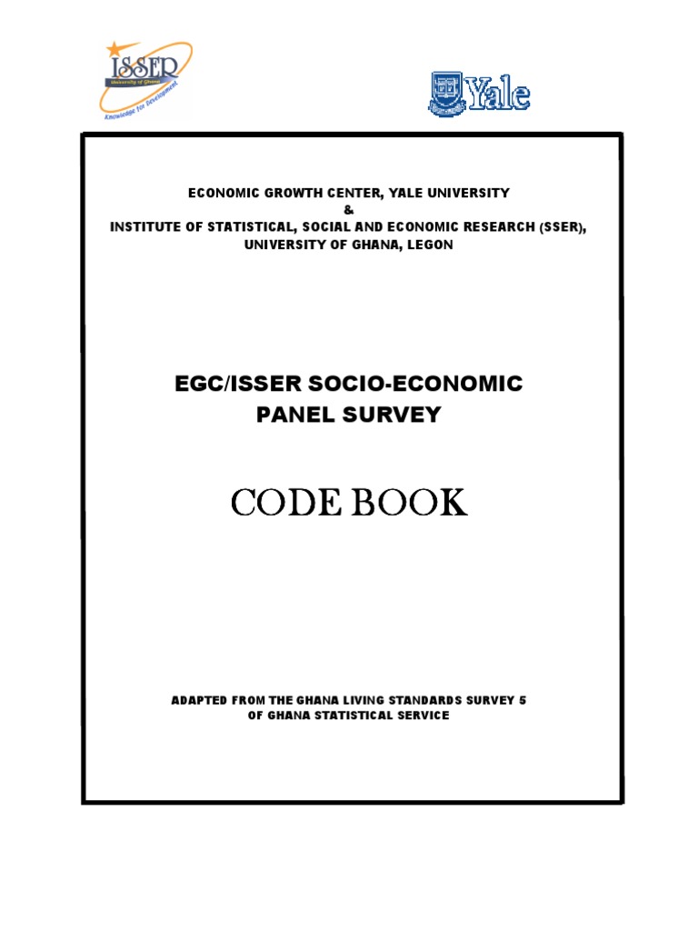 Ghana Panel Survey Codebook | PDF | Textiles | Drink