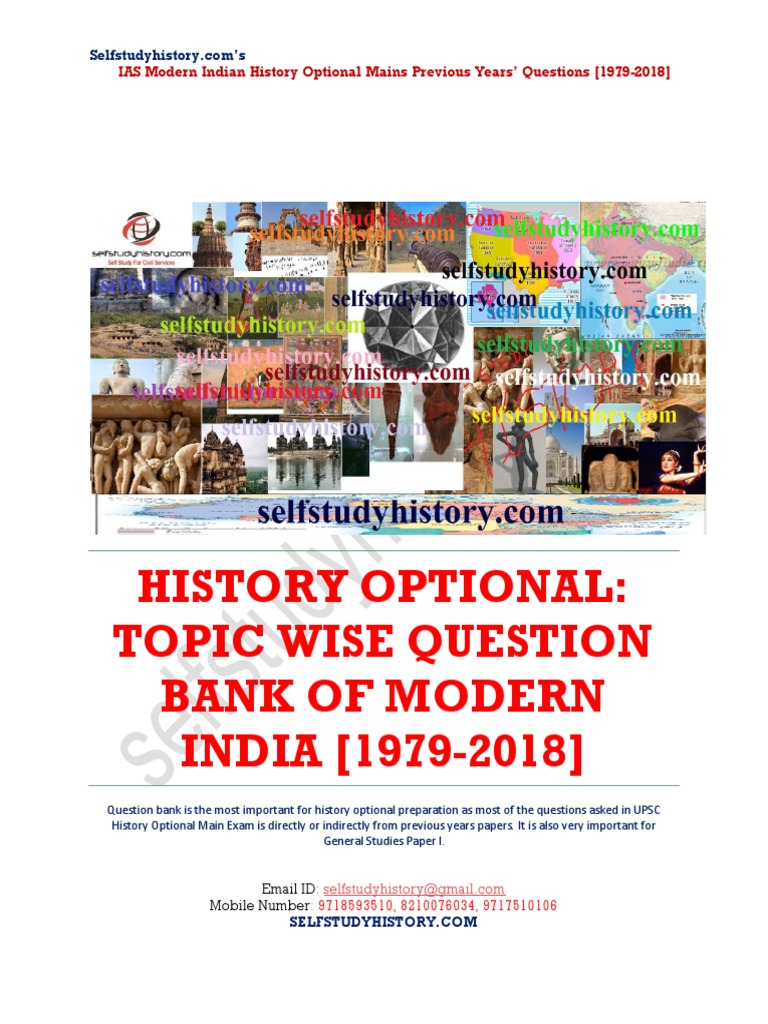 Modern History Topic Wise Question Bank 1979 2018 | PDF | British Raj ...