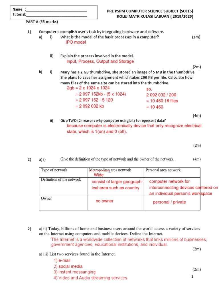 Computer Science Exam Prep Guide | PDF | Computer Network | Programming ...