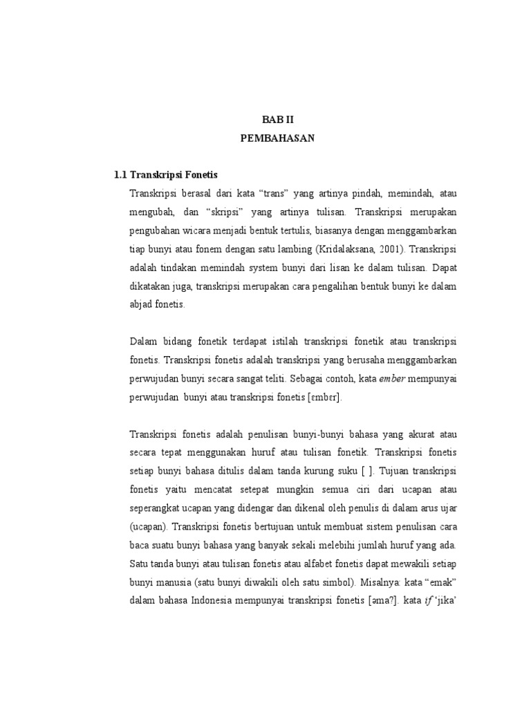 BAB II Fonetik | PDF | Seni & Disiplin Bahasa | Seni