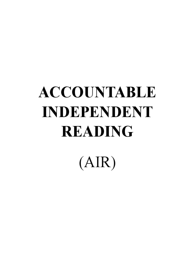 Independent Reading Guidelines and Tips | PDF | Books | Learning